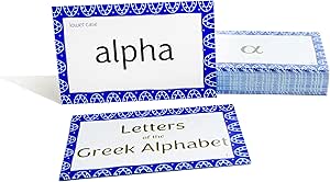 Amazon.com: Pat's Flash Cards 49 Greek Alphabet Flash Cards : Pat's ...