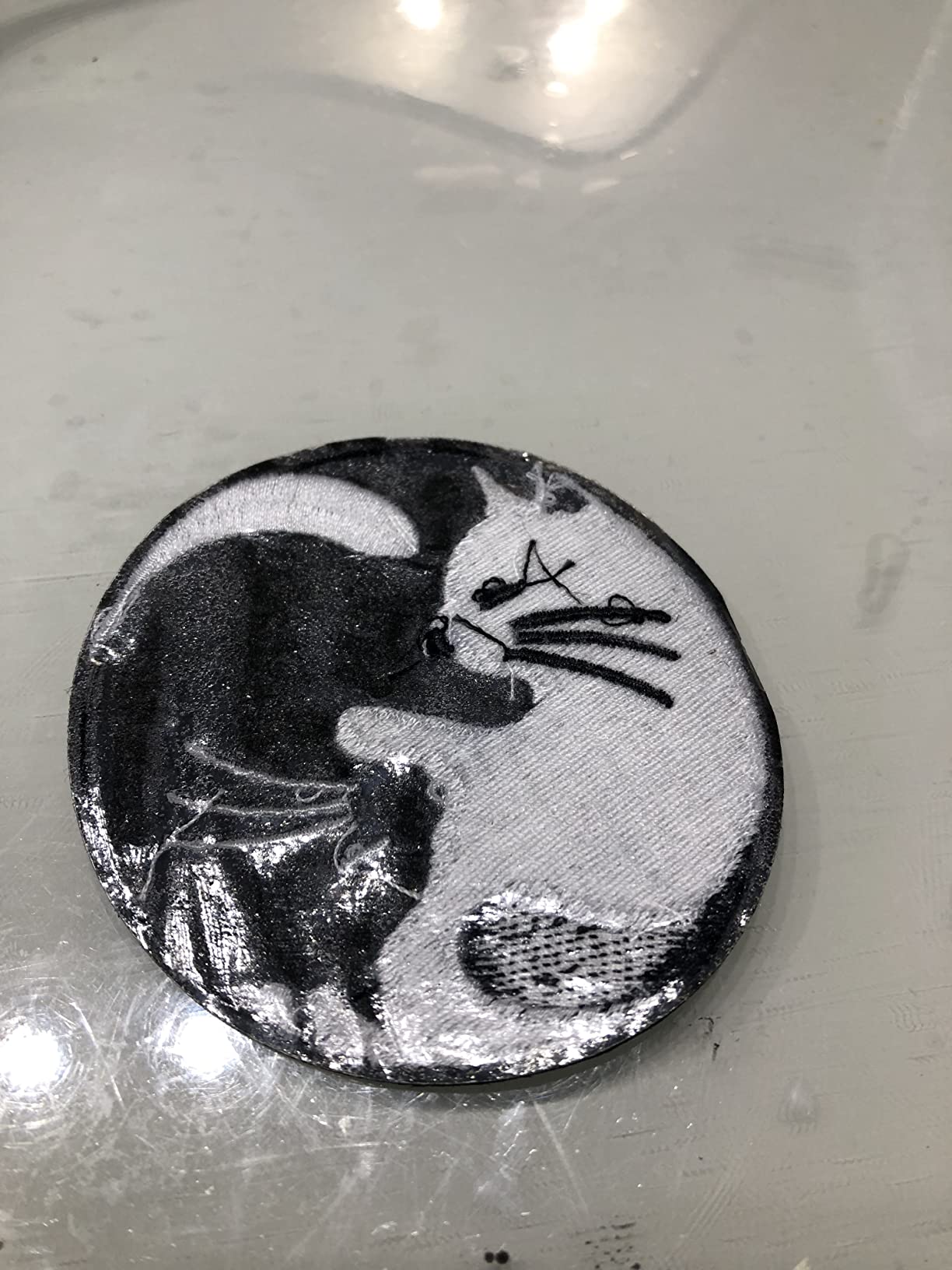 Amazon | (LOLO import) 全面刺繍 サバゲー パッチ ワッペン 着脱式（マジックテープ、ベルクロ対応） 面ファスナー 霊幻道士 太極図 猫 (ベロクロ) | ワッペン ...