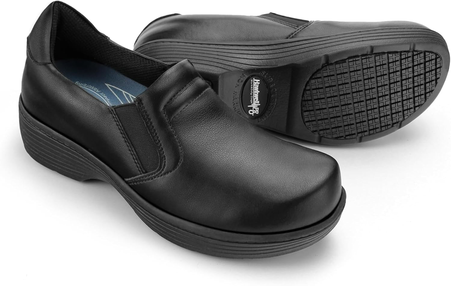 Amazon.com | Hawkwell Pro Leather Nurse Clogs for Women Lightweight ...