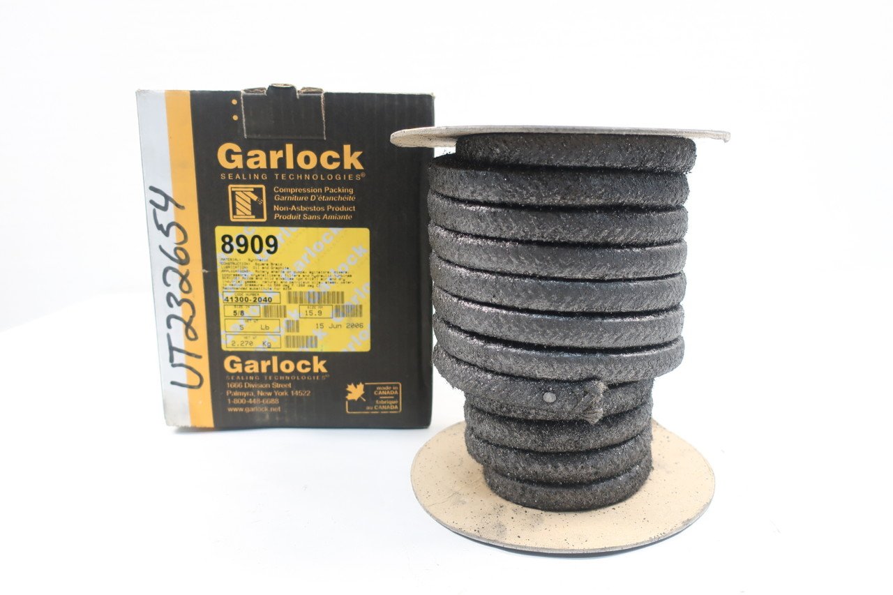 GARLOCK 8909 41300-2040 5/8IN 5LB COMPRESSION PUMP PACKING D609363 ...