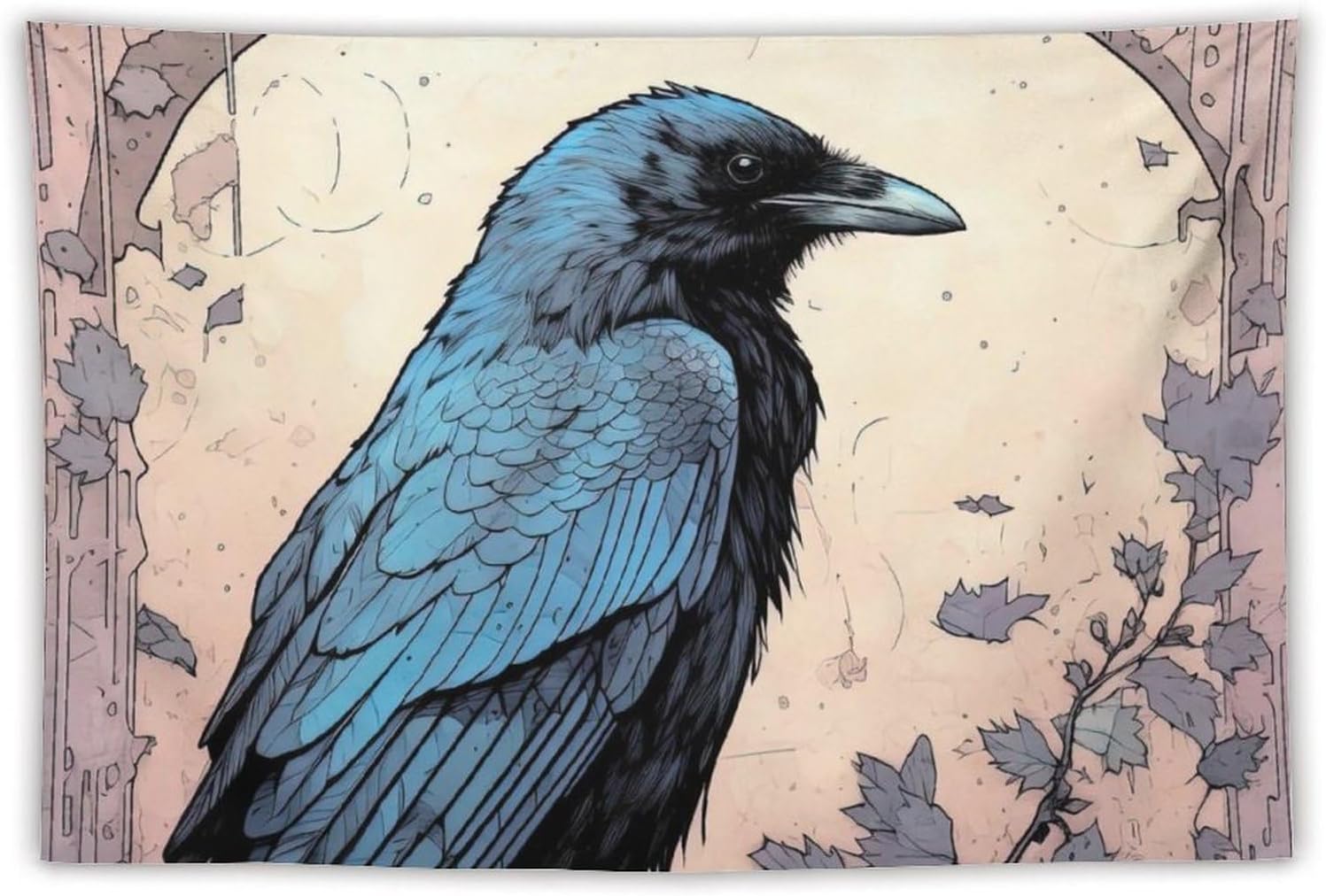 Amazon.com: Joint Gou Raven Tapestry Psychedelic Tapestry Crow ...