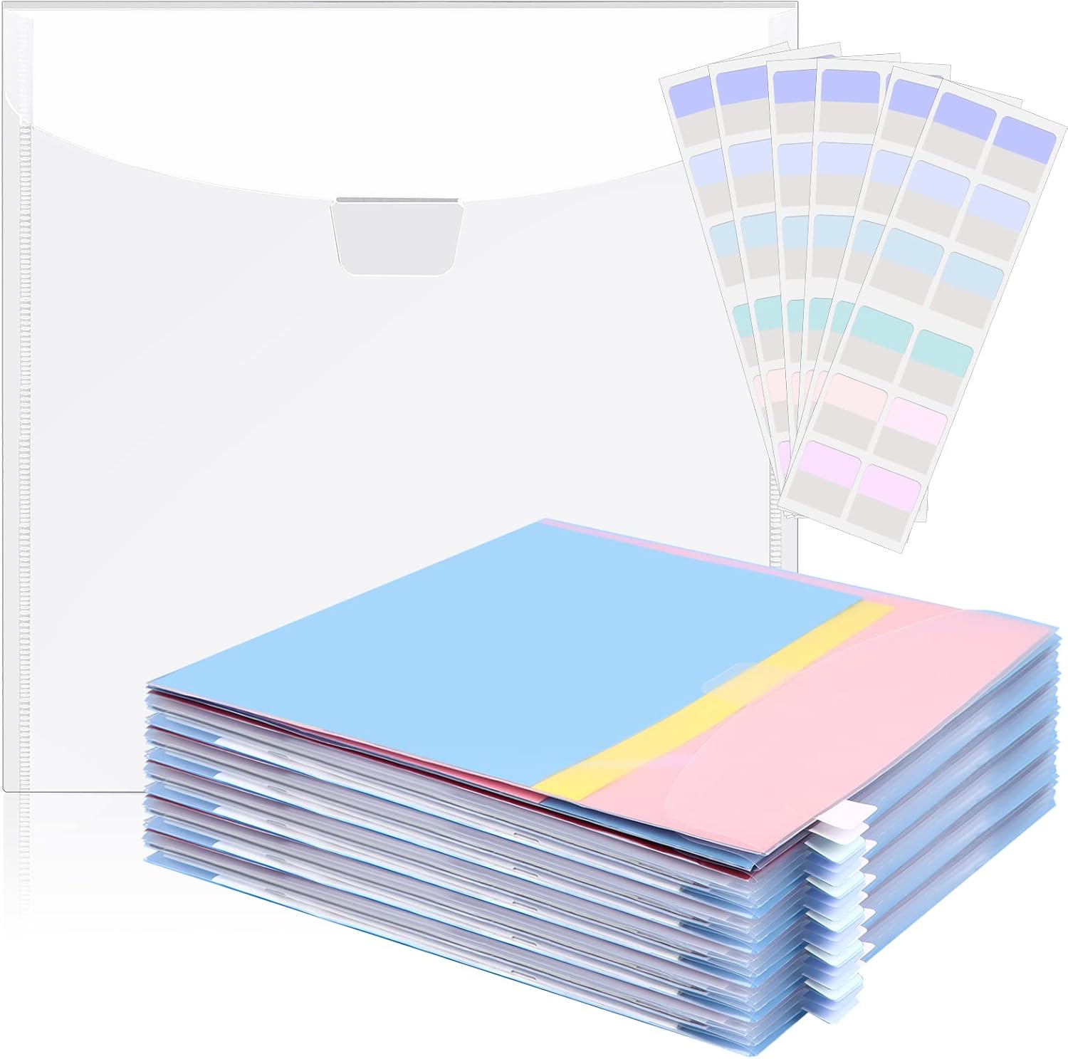 Amazon.com: 50Pcs Scrapbook Paper Storage Organizer with 120Pcs Sticky ...