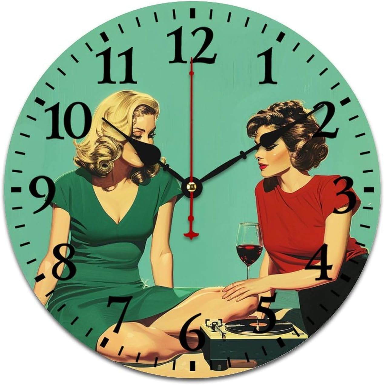Amazon.com: HighonHi 10 Inch Wooden Wall Clocks Mid Century Style ...