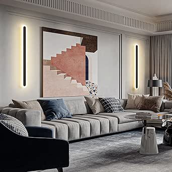 Maxziller 32inch Long Modern 2Pack LED Wall Light,24W Warm White 110V ...