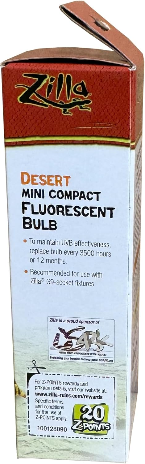 Amazon.com: Zilla Desert Mini Compact Fluorescent UVA/UVB Bulb 1 Bulb - (6 Watt) - Pack of 3 (3 ...