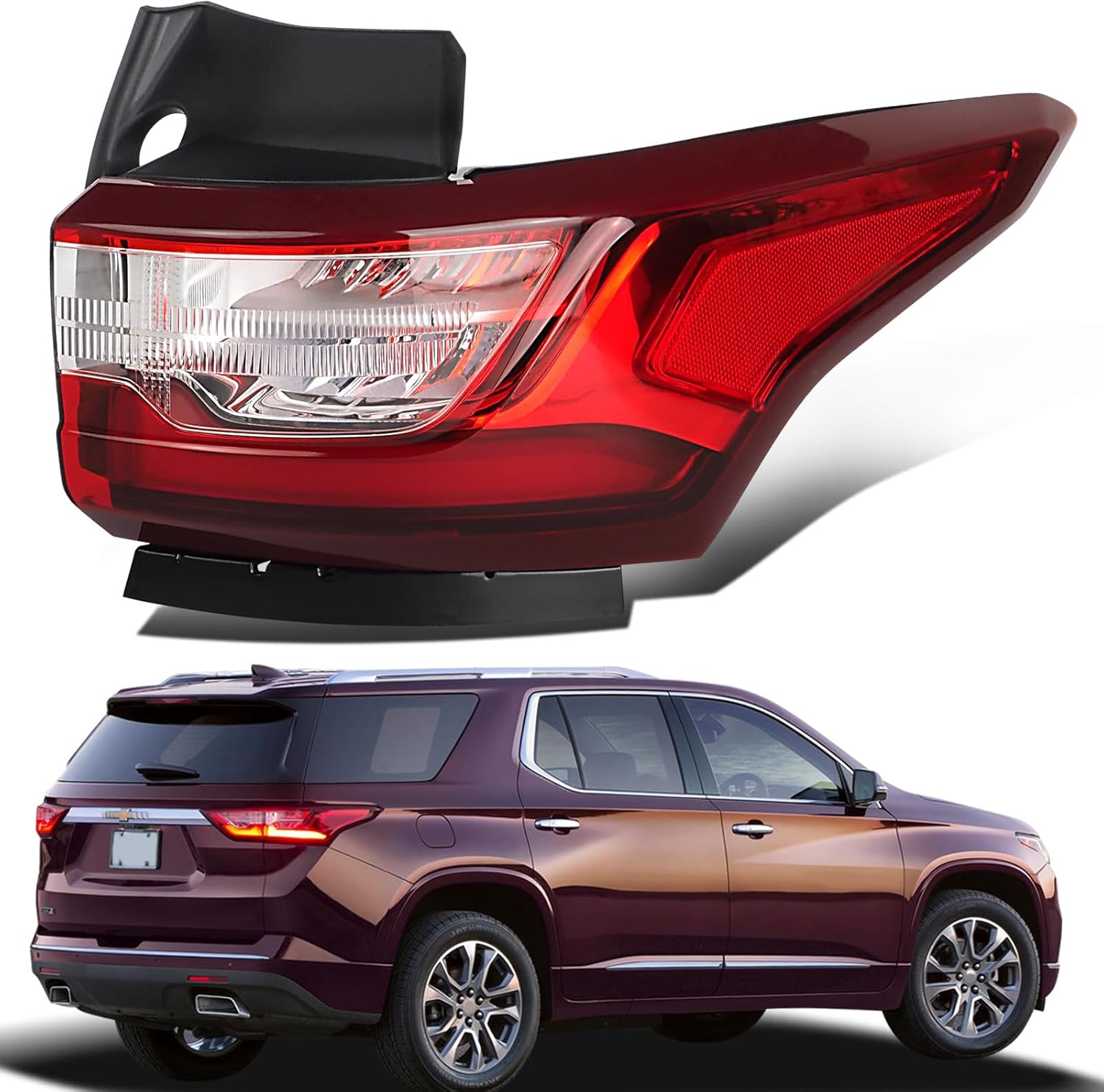 Amazon.com: KNSPEC LED Tail Lights Compatible with Chevy Traverse 2018 ...