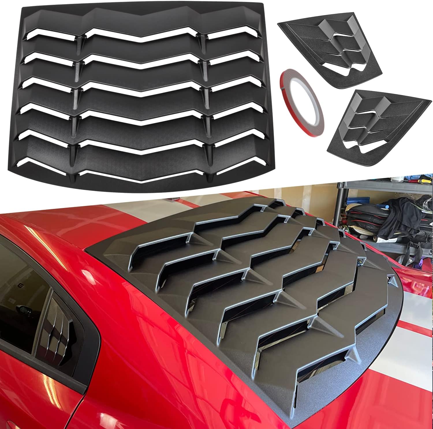 Amazon.com: Rear and Side Window Louvers for 2011-2022 Dodge Charger ...