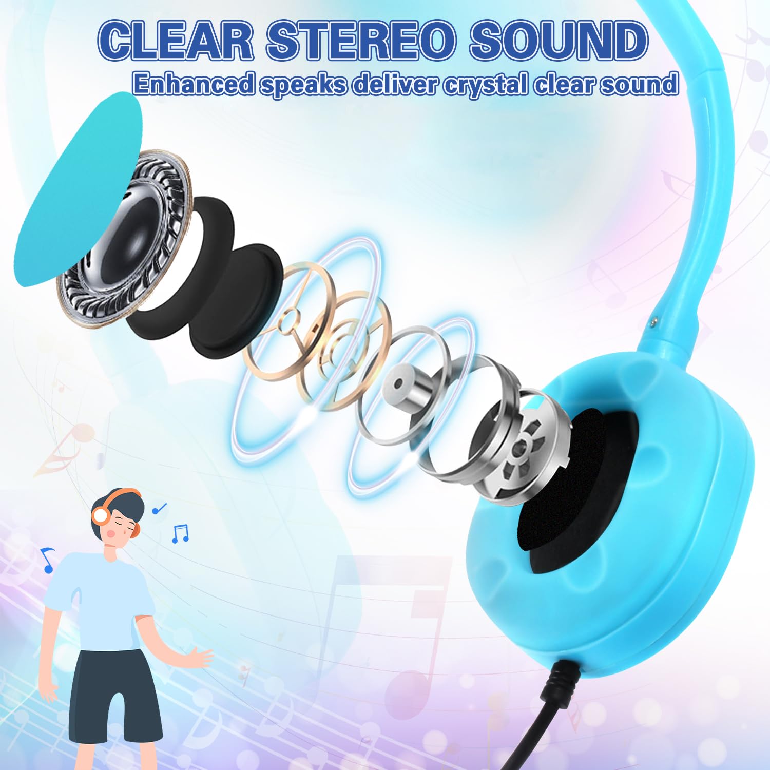 Headphones Classroom Classroom Headphones Bulk 10 Pack - Kids On-Ear ...