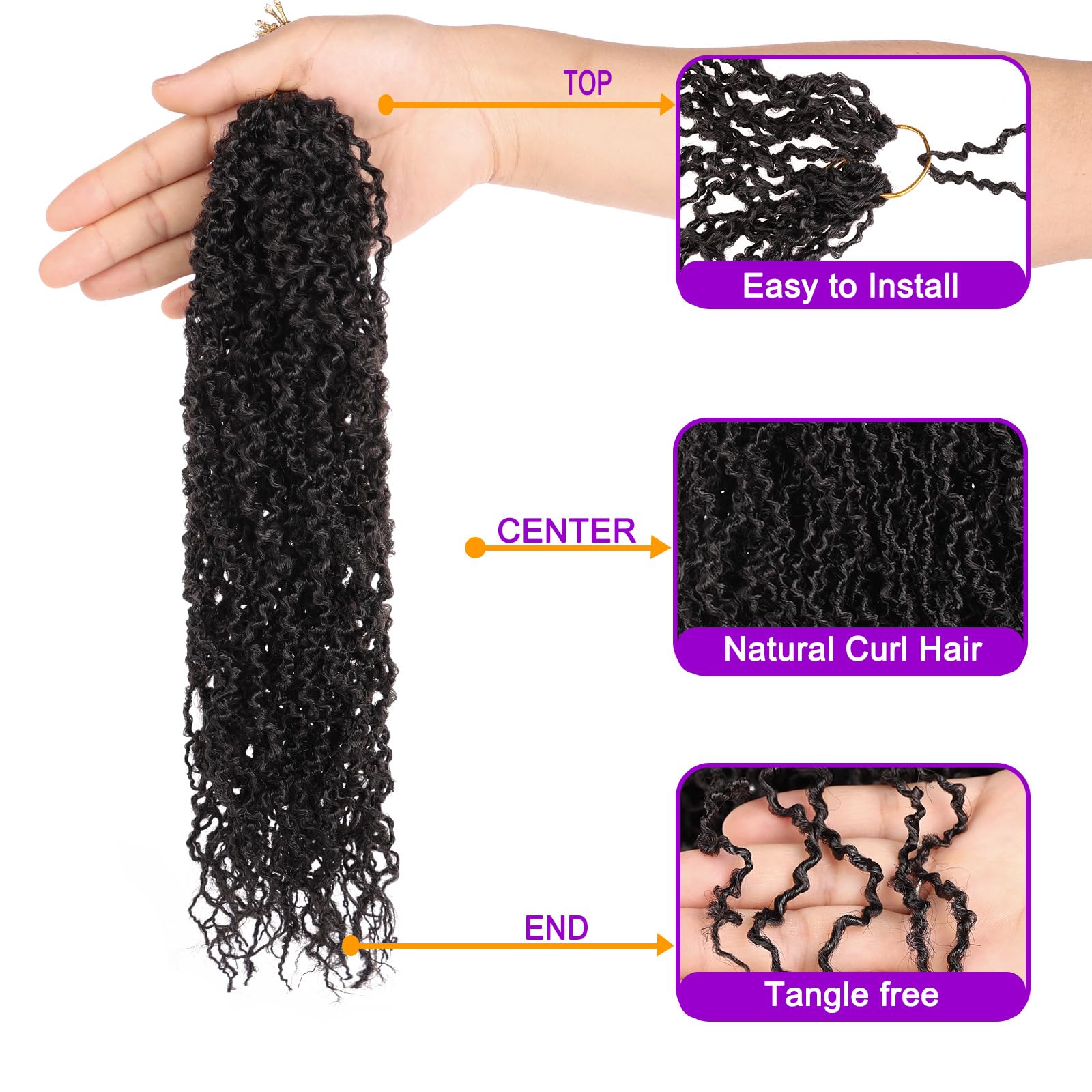 Snapklik.com : ZRQ 12 Inch New Micro Locs Crochet Braids Synthetic Curl ...