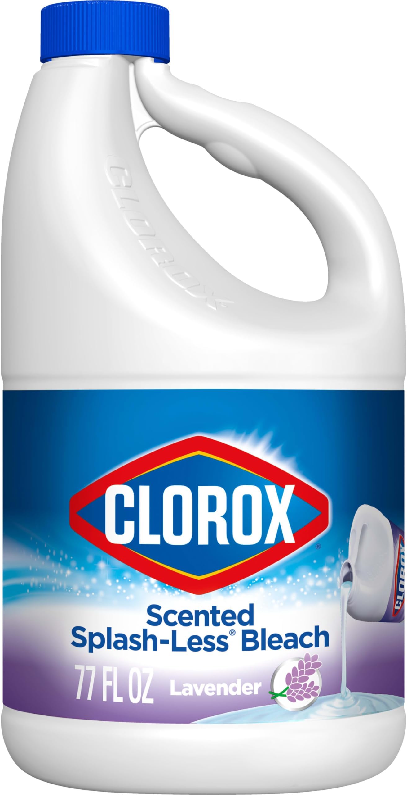 Amazon.com: Clorox Splash-Less Liquid Bleach, Lavender - 77 Ounce ...