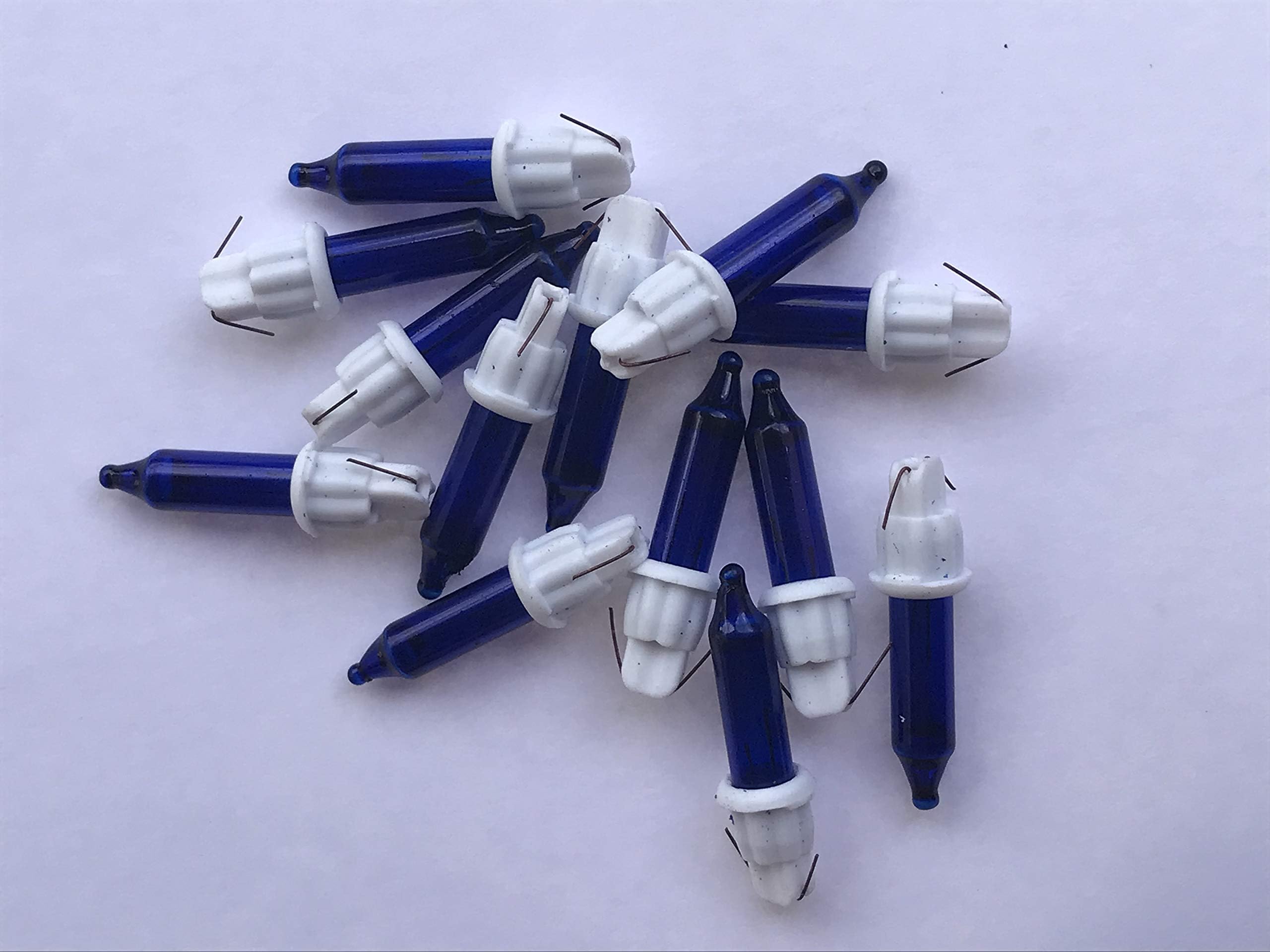 Amazon.com: 2.5 Volt Replacement Mini Light Bulbs - 100 Blue Bulbs on ...