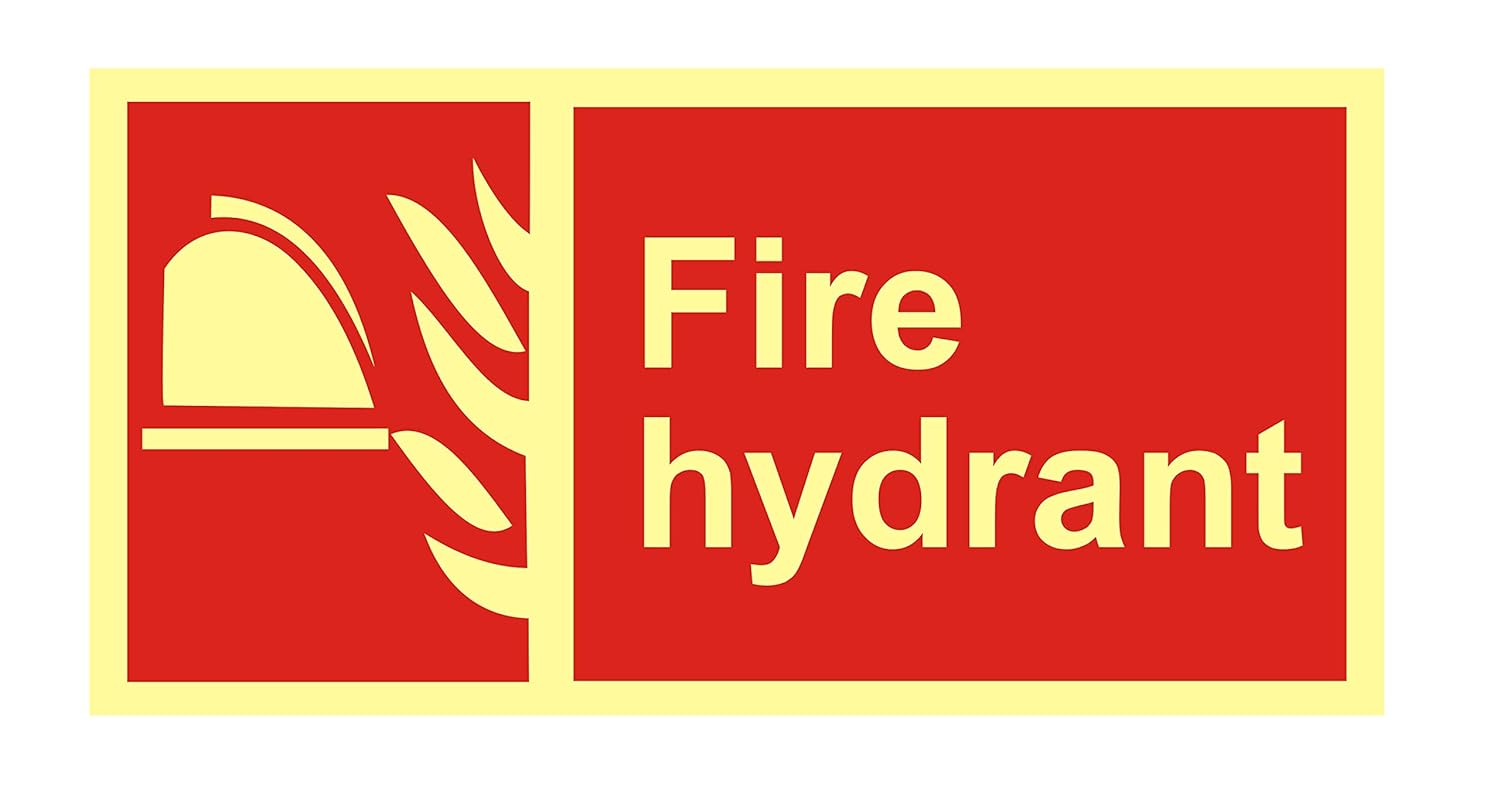 FIRE Hydrant-Sign Board,Glow in Dark(Radium),3Mm Thickness,Acralic ...