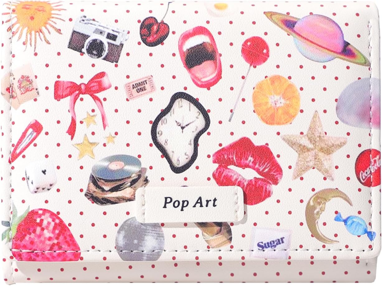 Sunwel Fashion Girls Cute Cow Print Mini Wallet Small Wallet Cash ...