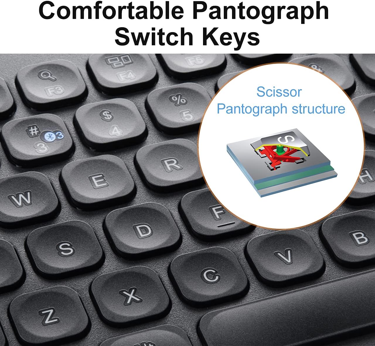 Buy SANWA Multi Device Bluetooth Keyboard with Touchpad, Rechargeable ...