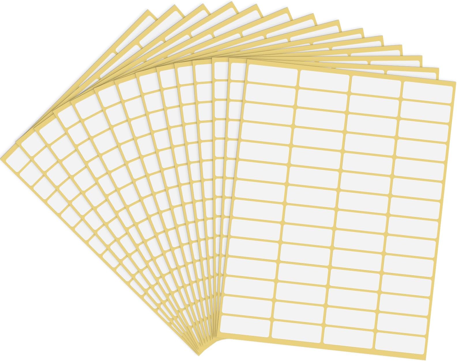 Amazon.com : DSLSQD 840 Pieces Matte White Labels Stickers Blank Labels ...