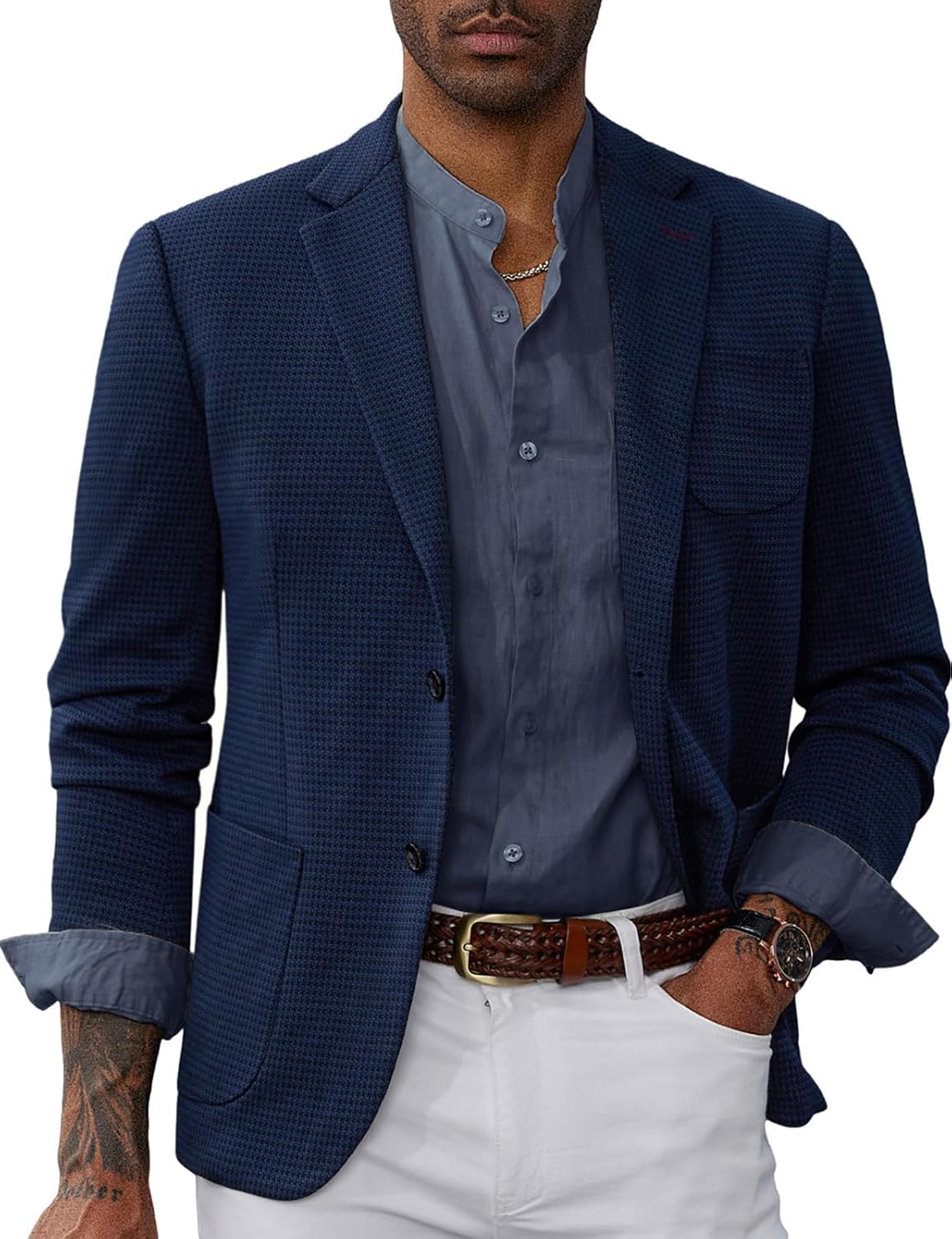 PJ PAUL JONES Mens Casual Sport Coat Blazer Two Buttons Lightweight ...