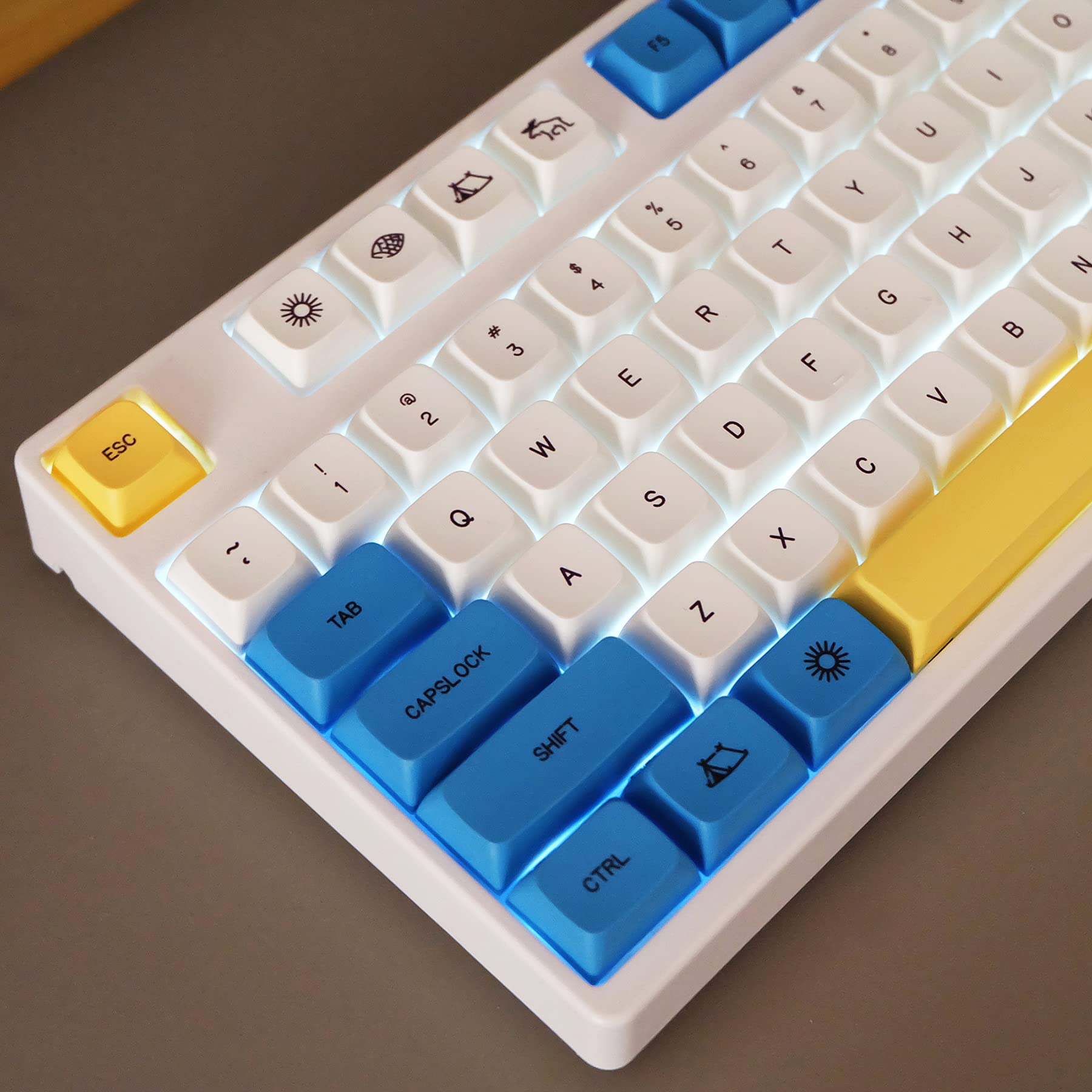 Buy 132 Keys Set XDA Profile Custom Keycaps PBT Dye Sublimation ANSI ...