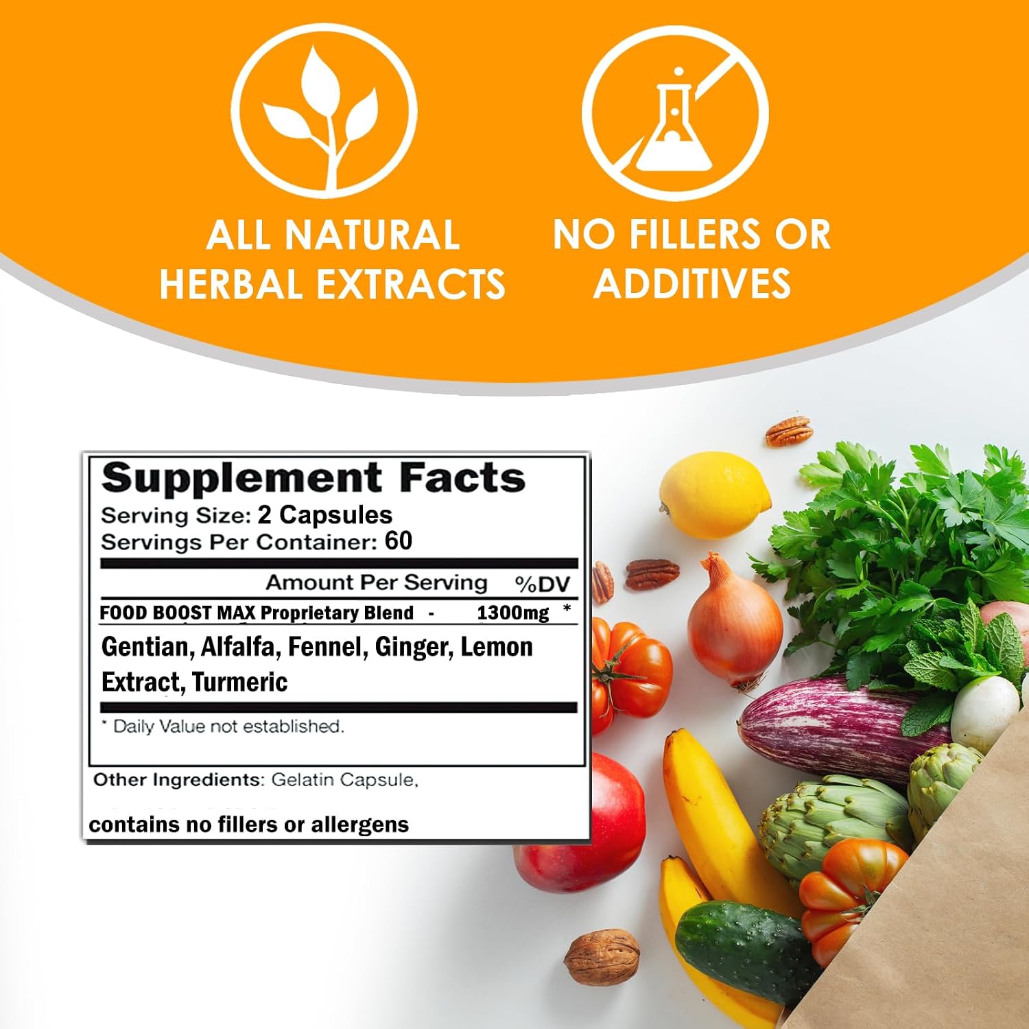 VH Nutrition | FoodBoost MAX | 1300mg Estimulante de Apetite* Cápsulas ...