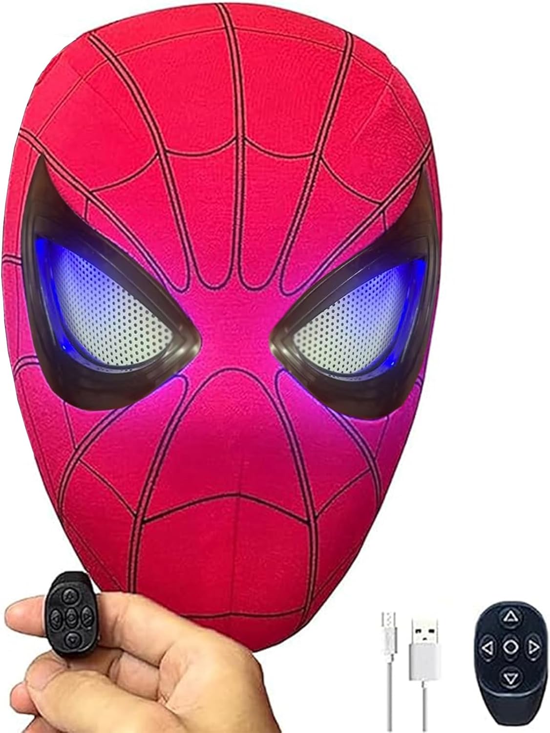 Amazon.com: westlion Halloween Spider Mask Red,Superhero Mask,Moving ...