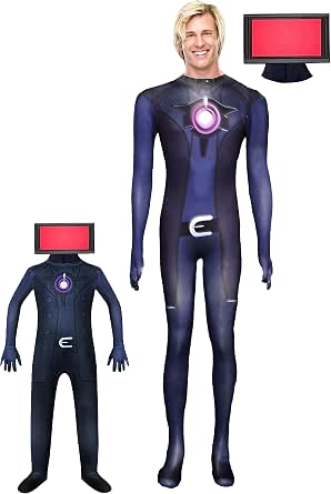 Amazon.com: Vowdicua Skibidi Toilet Man TV Man Costume For Kids Audio ...