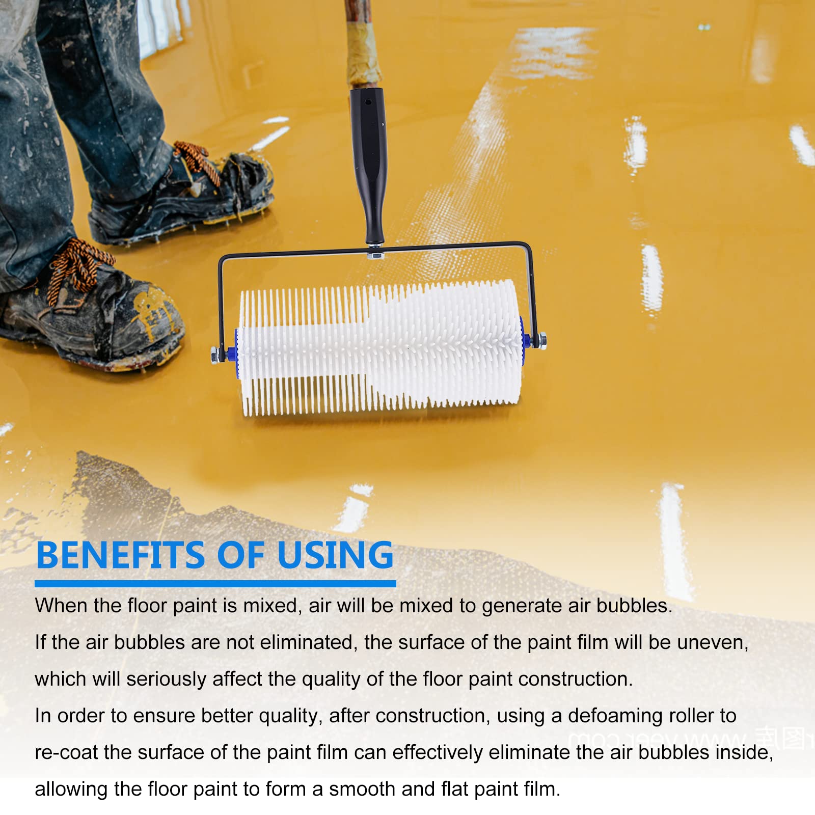 Snapklik.com : Spiked Screed Compound Roller, Spike Roller For Self ...