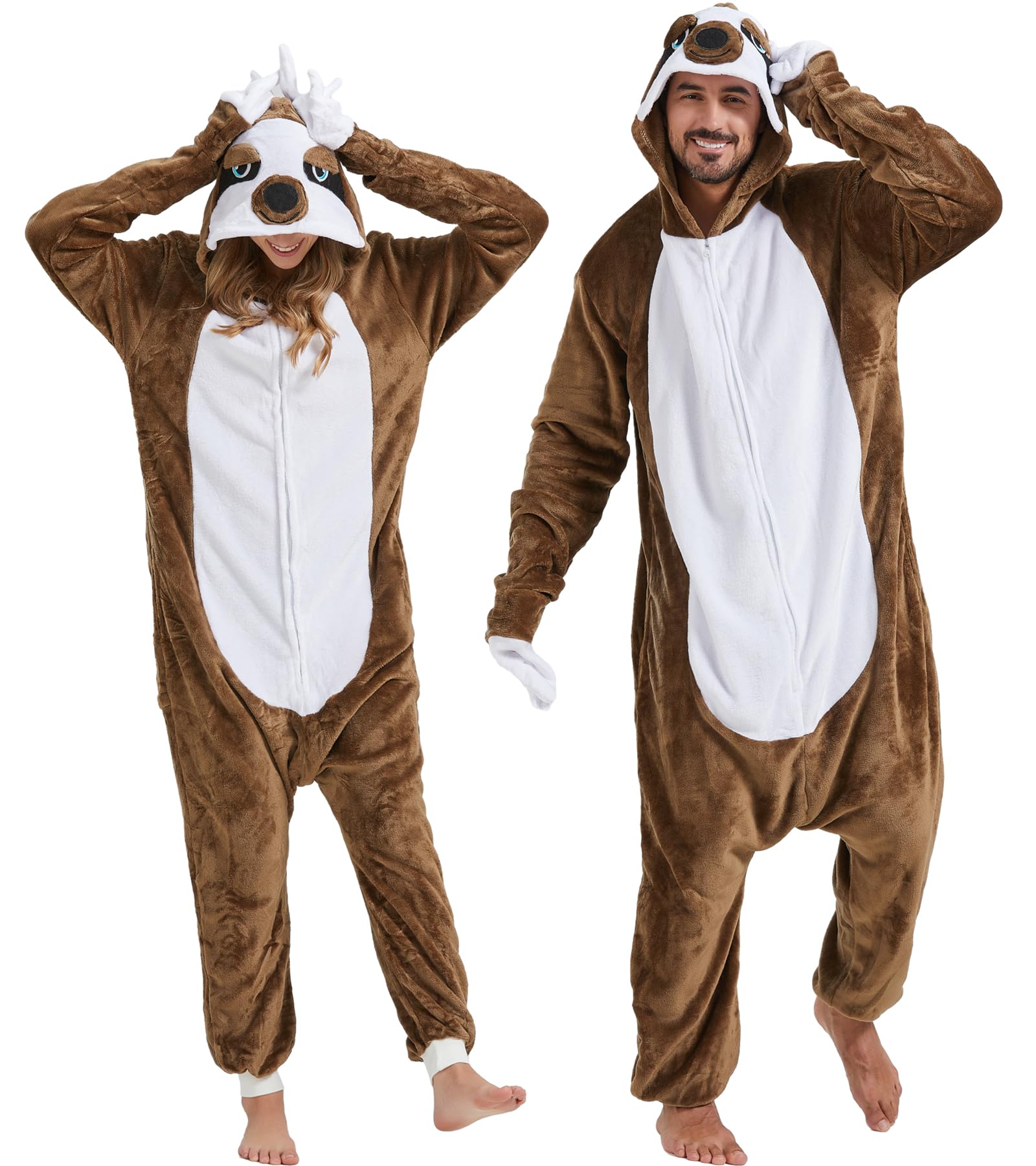 Amazon.com: QUCH Adult Onesie Costume-Unisex Animal Onesies for Adults ...