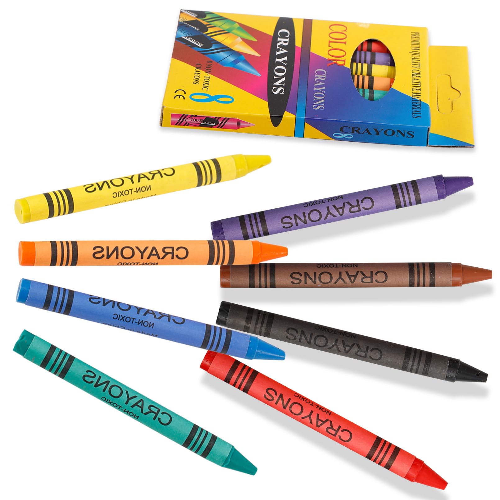 Amazon.com: Tivcck 100 Sets Crayons Bulk,8 Colors Bulk Crayons,Crayon ...
