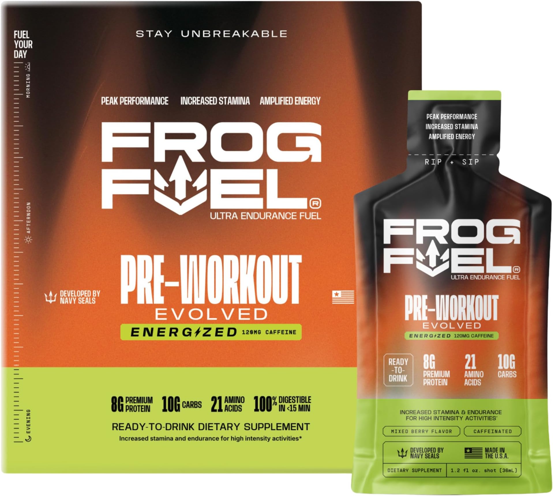 Amazon.com: Frog Fuel Power Regular Protein & Ultra Pre Workout Shot ...