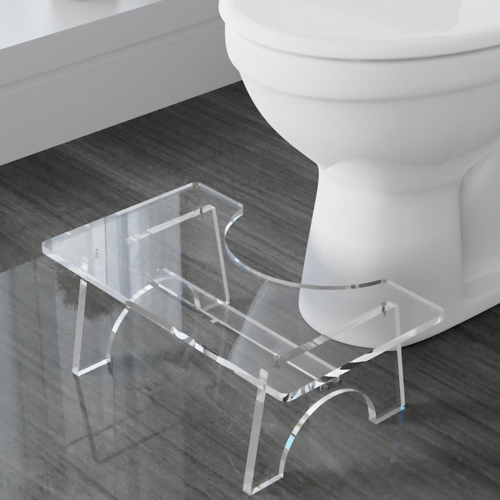 Amazon.com: Choowin Thickened Acrylic Toilet Stool Squat Adult - 6.7 ...