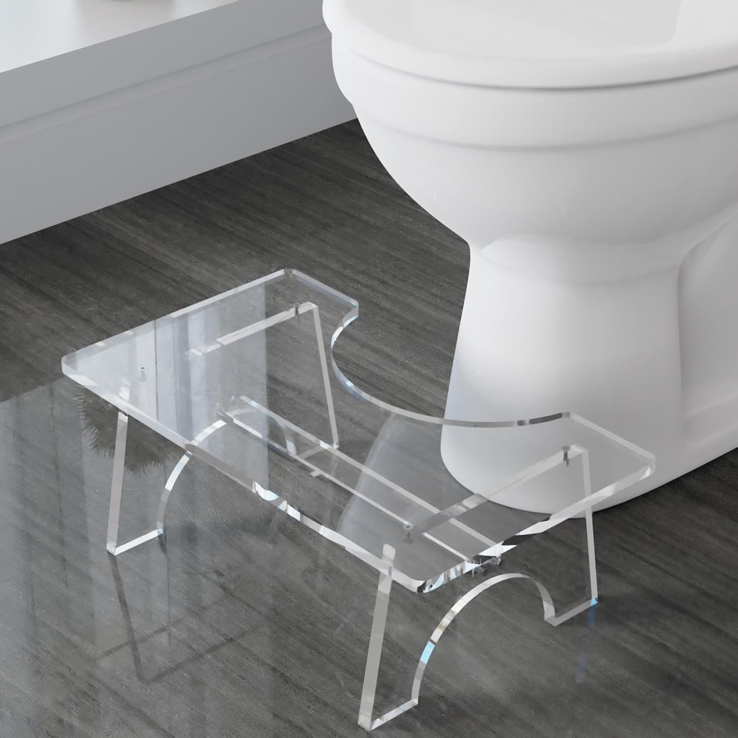 Amazon.com: Choowin Thickened Acrylic Toilet Stool Squat Adult - 6.7 ...
