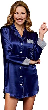 Julianna Rae 100% Silk Pajama, Lace Trim, Drawstring Waist, Relaxed Fit ...