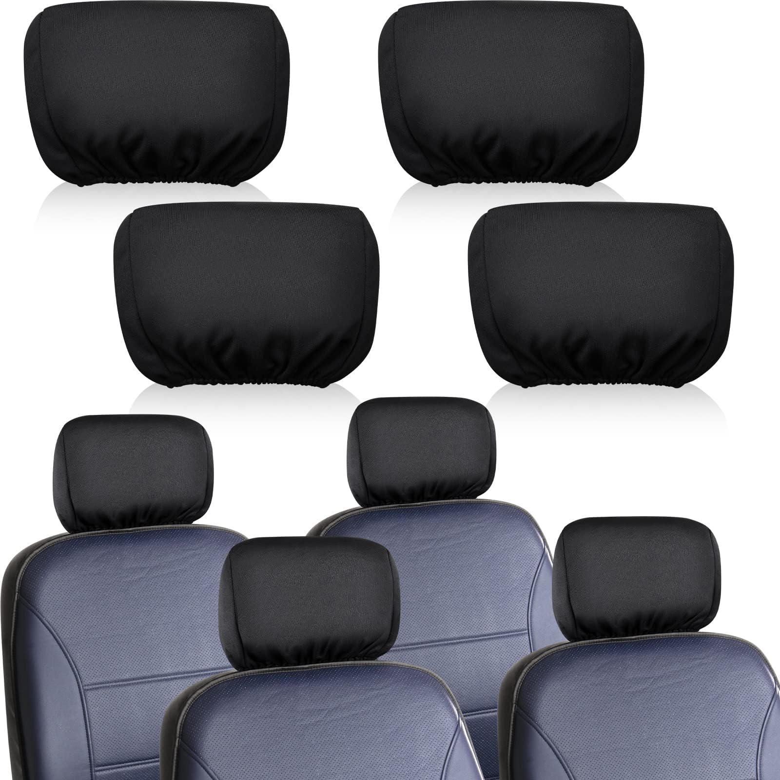 Amazon.com: Tallew 4 Pcs Universal Car Headrest Cover Soft Car Seat ...