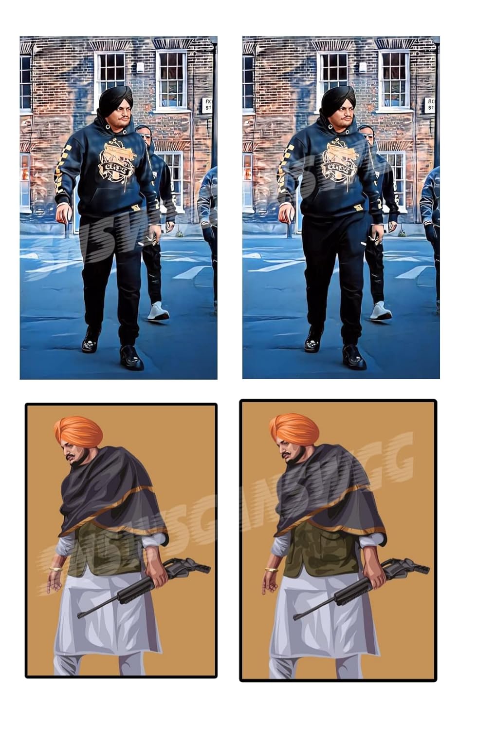 Sidhu moosewala Sticker The Legend Sticker Posters (6 & 4 inch) Pack of ...