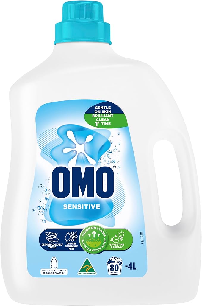 OMO Sensitive Front & Top Loader Laundry Liquid 4 L : Amazon.com.au ...