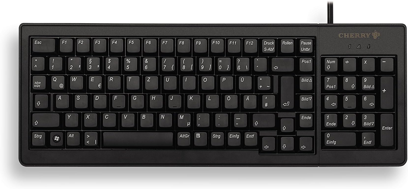 Amazon.com: Cherry G84 UltraSlim Industrial Keyboard, Black - 103 Keys ...