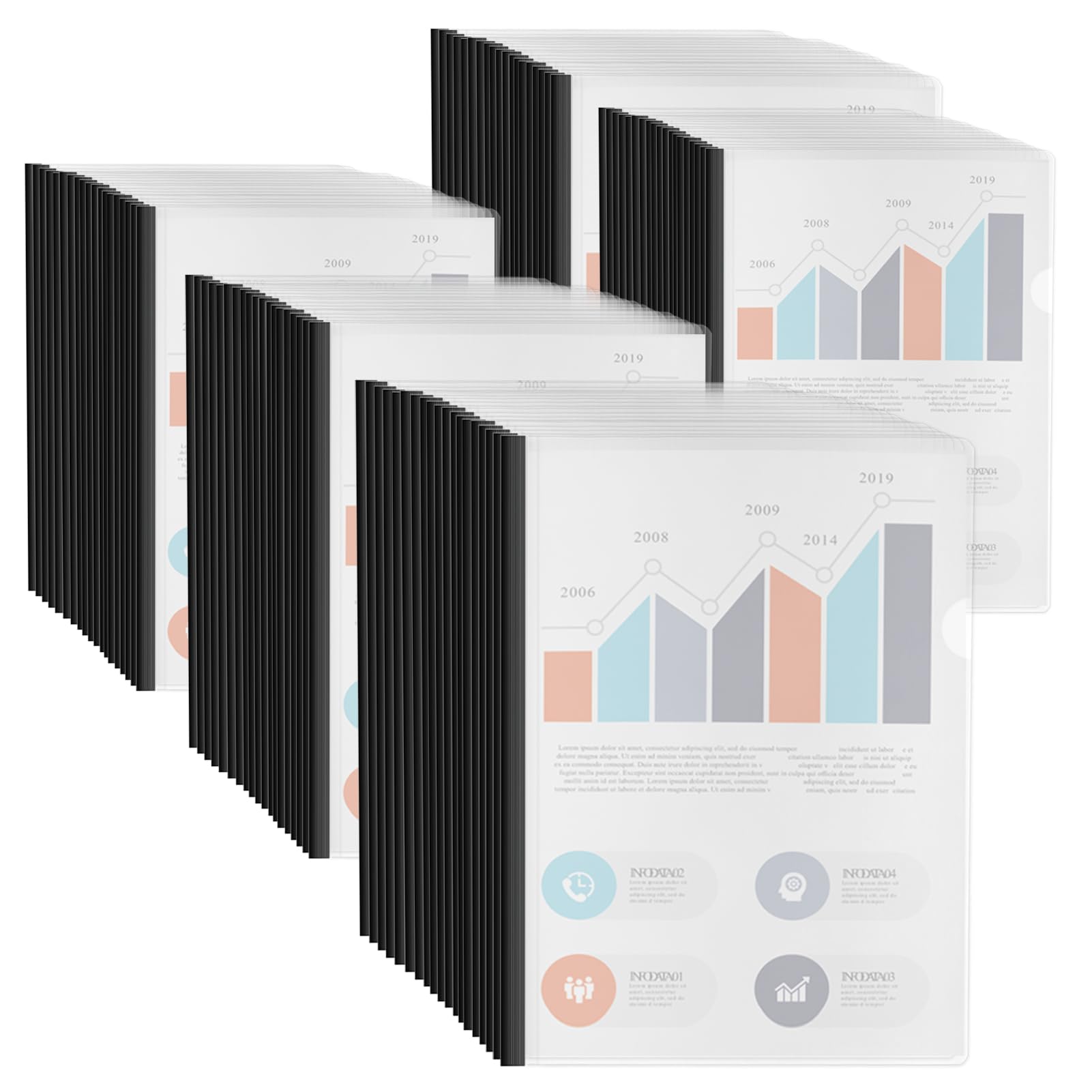 Snapklik.com : Binditek 100 Pack Clear Report Covers