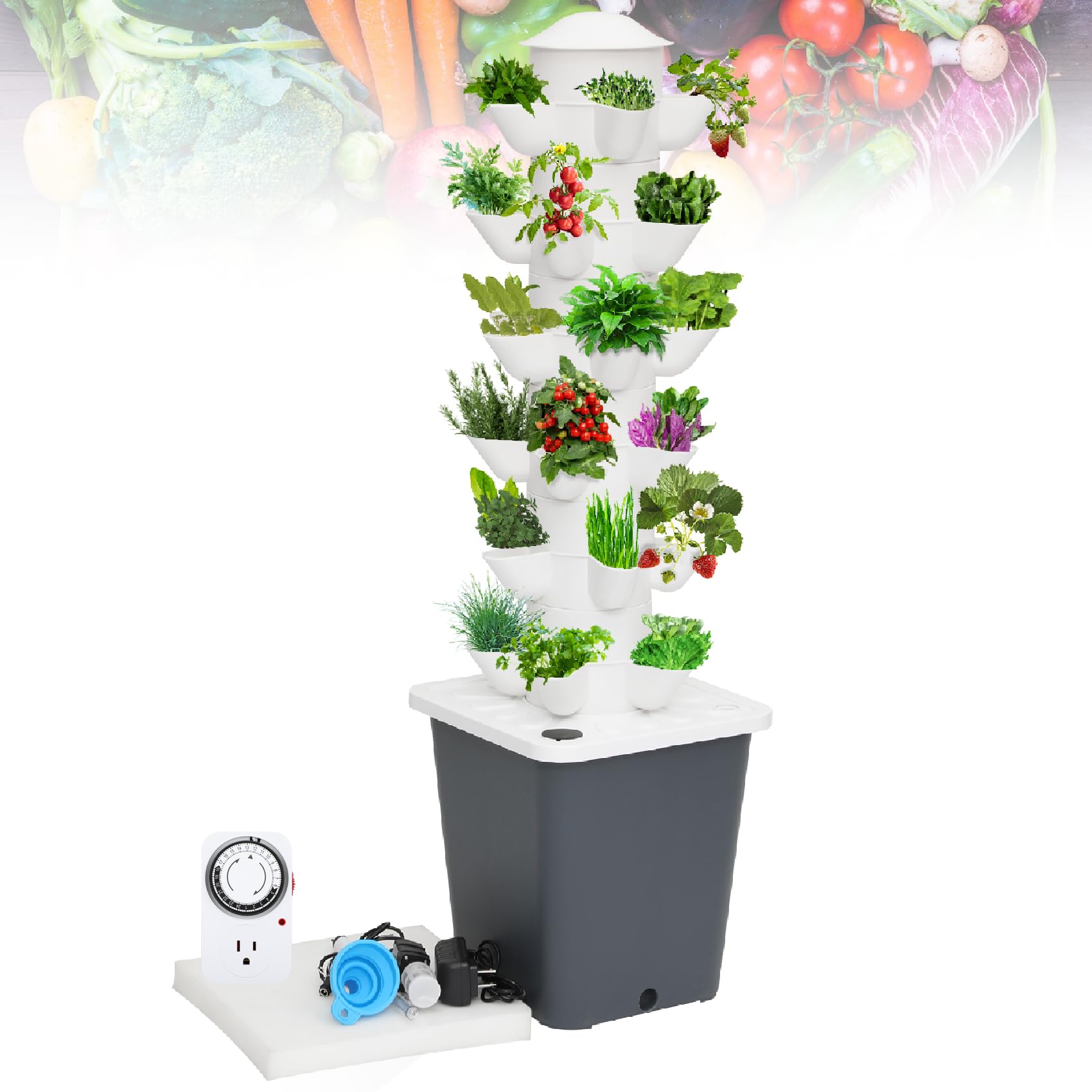 Buy Hydroponic Growing Tower System Garden Tower-Hydroponics Tower for ...