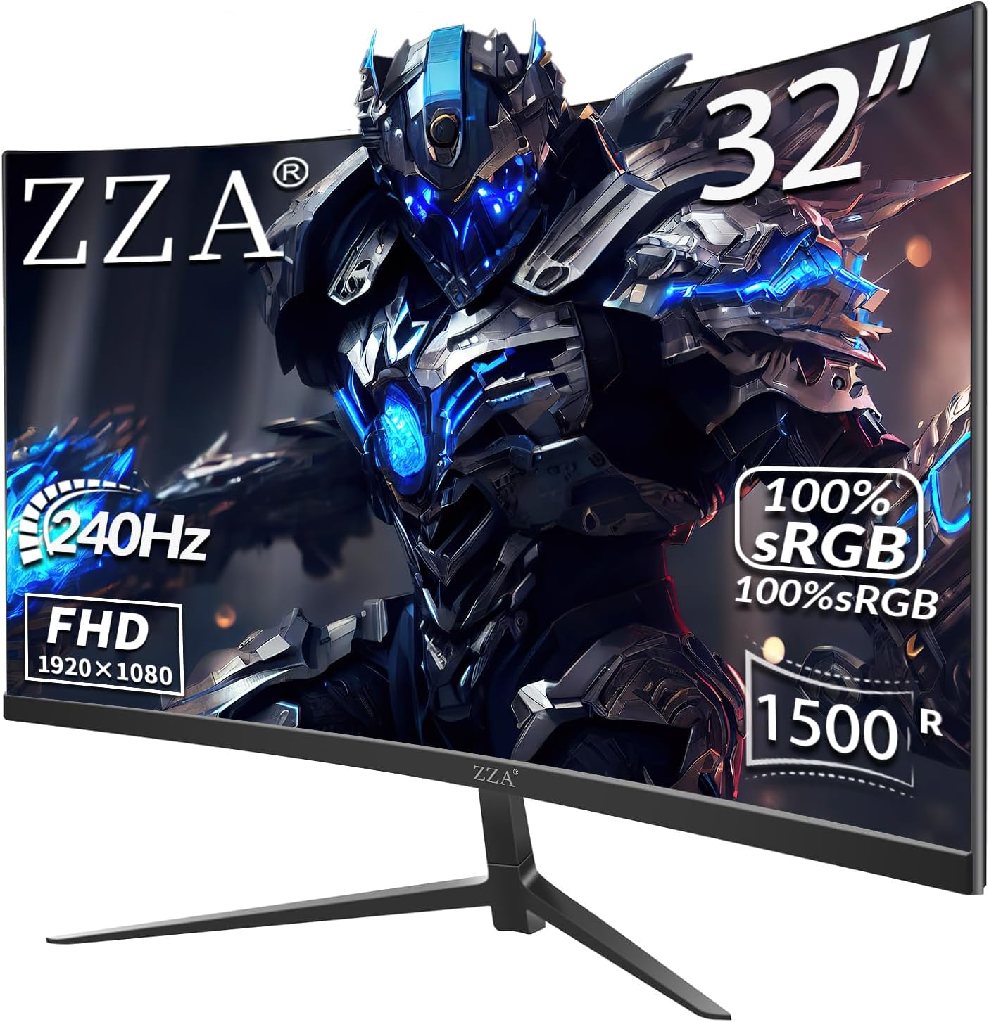 Amazon.com: ZZA 32-Inch QHD Curved Gaming Monitor, 2K 165Hz/180Hz, 1ms Response Time, FreeSync ...
