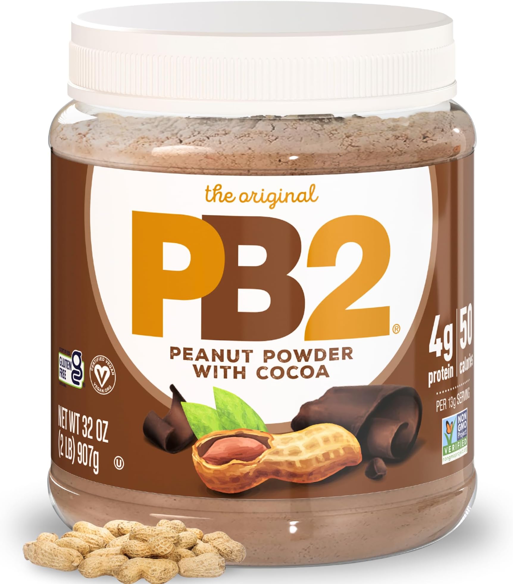Amazon.com : PB2 Powdered Chocolate Peanut Butter with Cocoa - 4g of ...