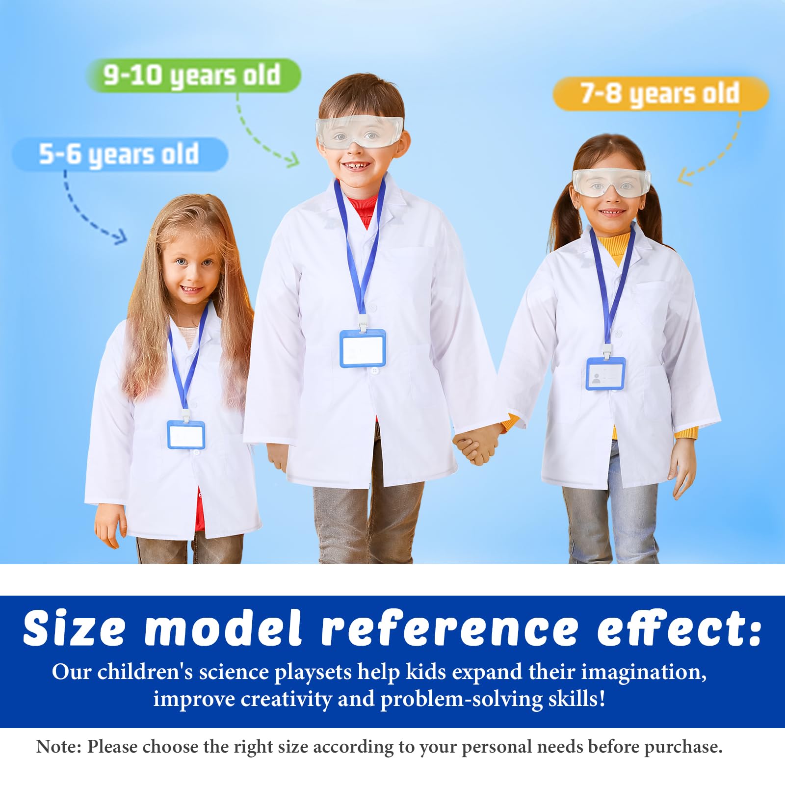 Snapklik.com : Tarpop 4 Pcs Lab Coat Costume Kit For Kids Doctor Coat ...