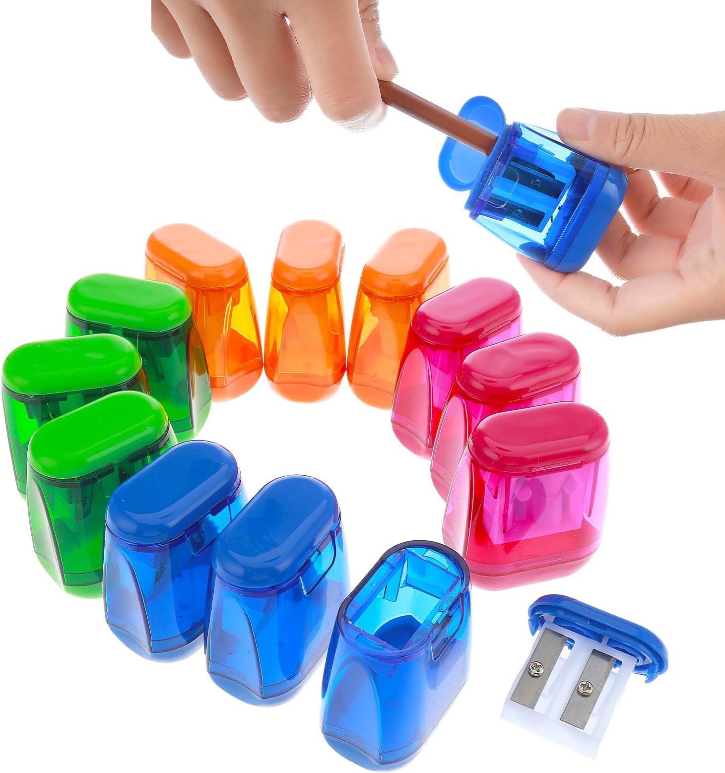 Amazon.com : 12Pcs Pencil Sharpener Set, Colored Pencil Sharpener ...