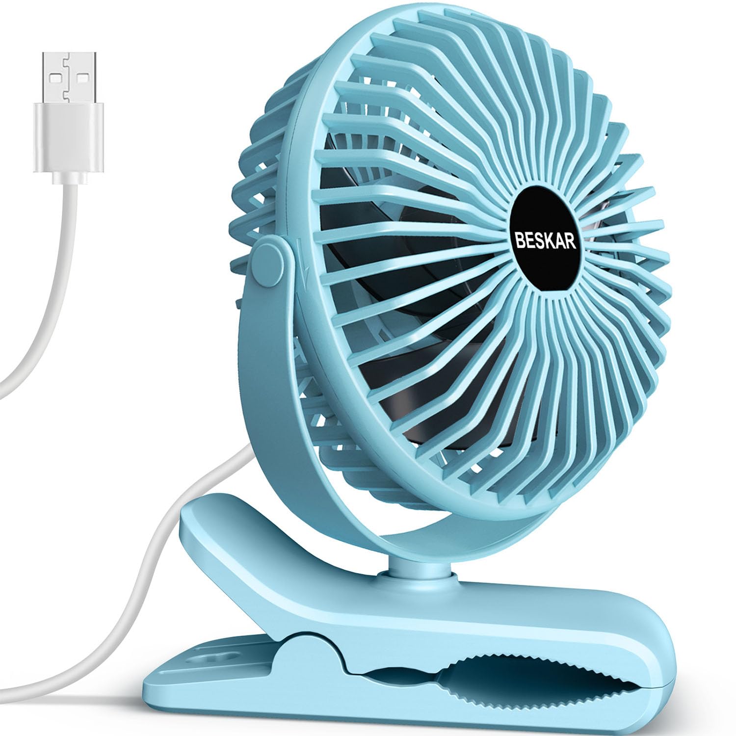 Snapklik.com : BESKAR Clip On Fan, Portable Small Desk Fans