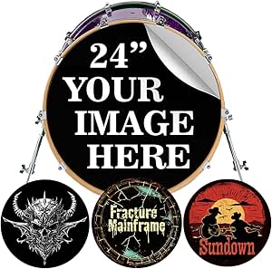 Amazon.com: 24 Inch Custom Waterproof Bass Drum Decal - Personalized ...