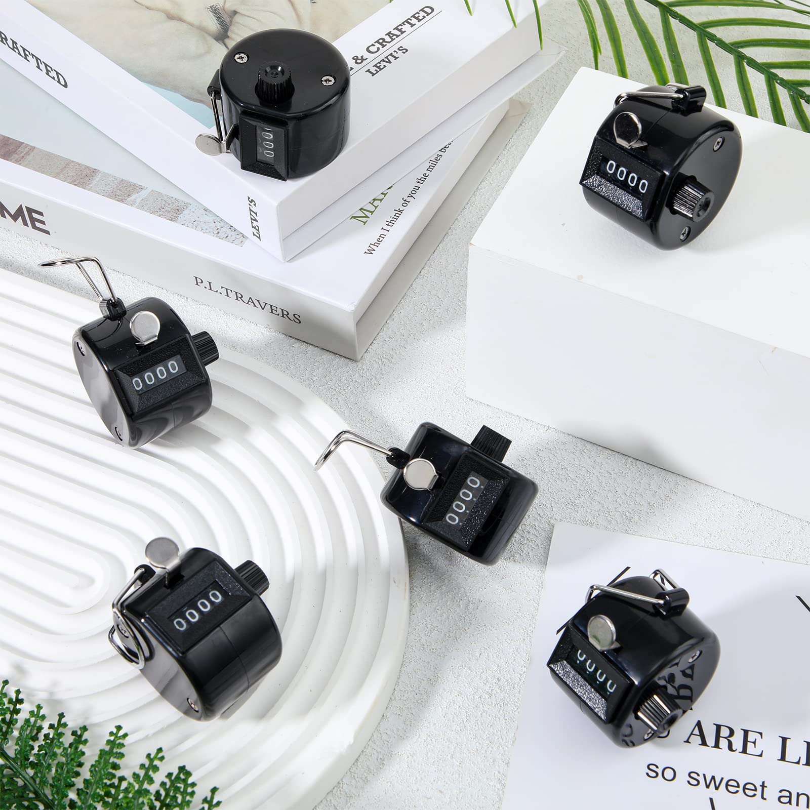 Snapklik.com : TOODOO 6 Pack Hand Tally Counter 4 Digit Mechanical Palm ...