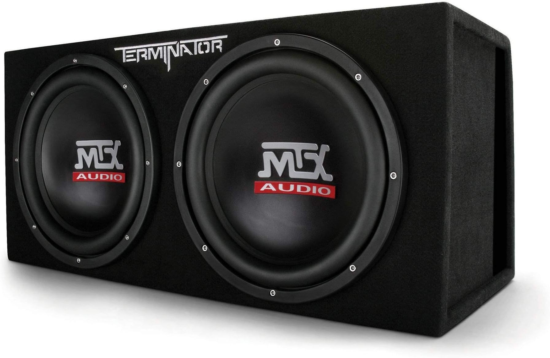 MTX Audio TNE212DV Dual 12" Subwoofer Vented Enclosure, Black : Amazon ...