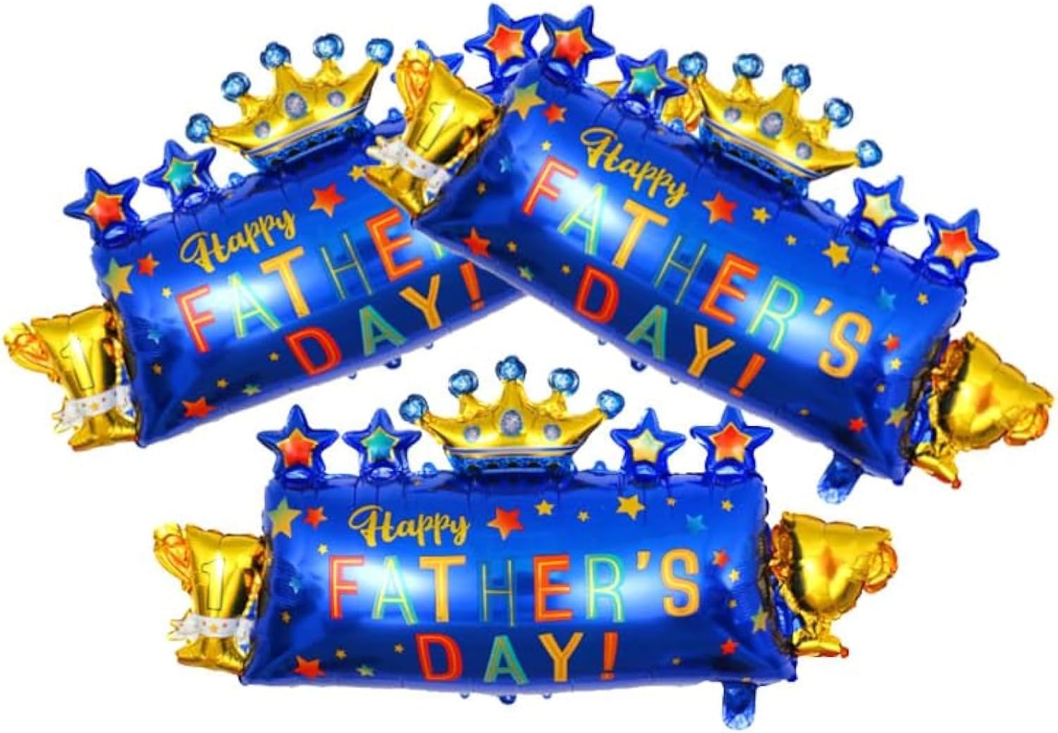 Amazon.com: Fathers Trophy Balloons Fathers Foil Balloon Happy Father's ...