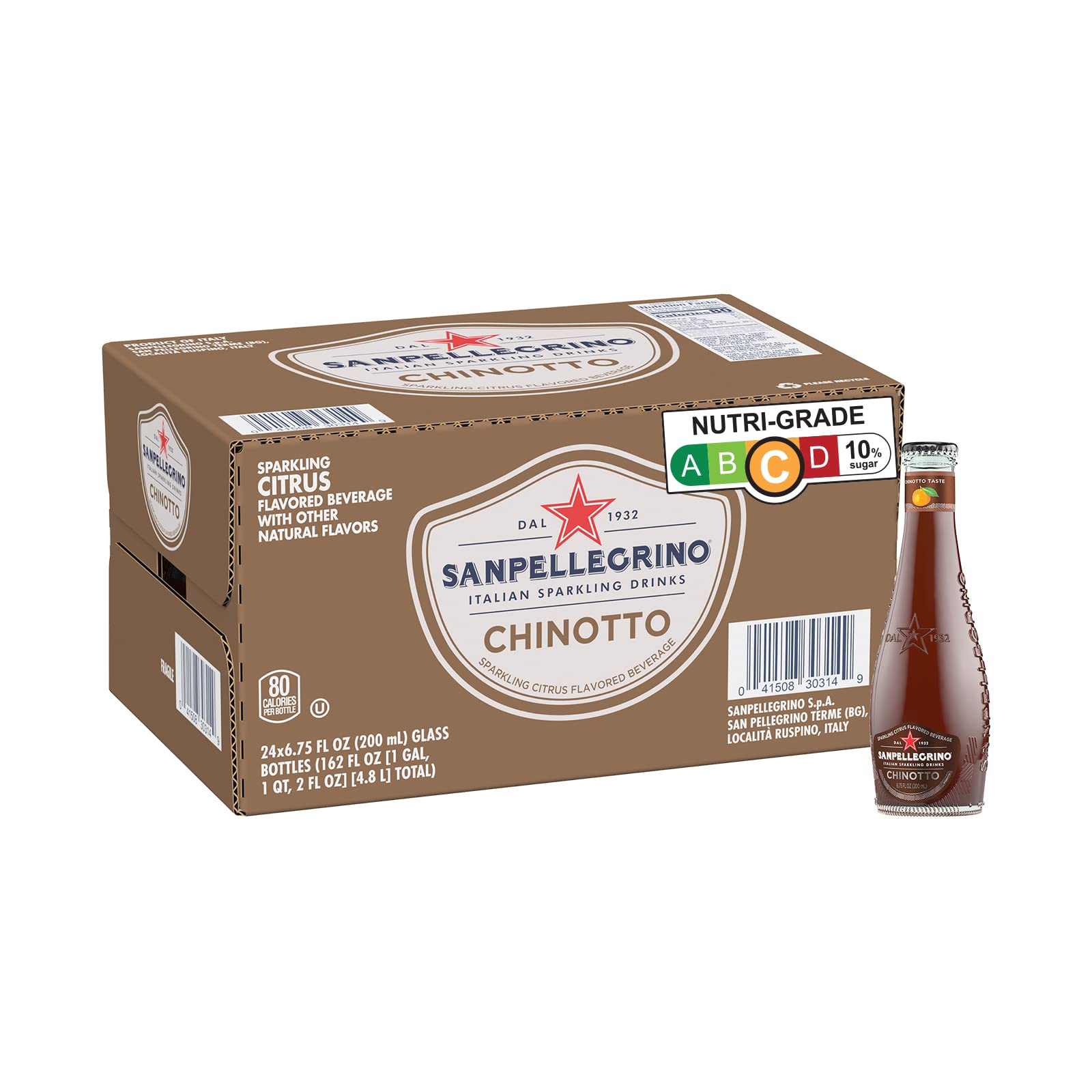 Sanpellegrino Italian Sparkling Drinks Chinotto 6 x 4-Packs, 24 x 200 g ...