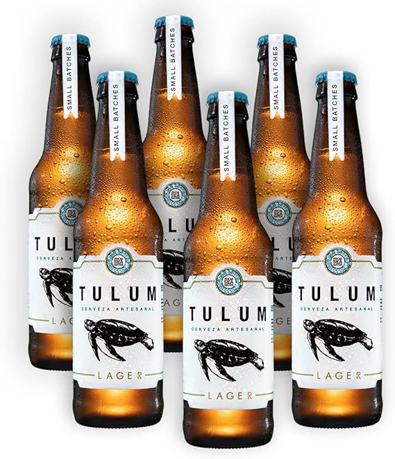 TULUM LAGER CERVEZA ARTESANAL SIX PACK - HECHA CON AGUA DE MAR : Amazon ...