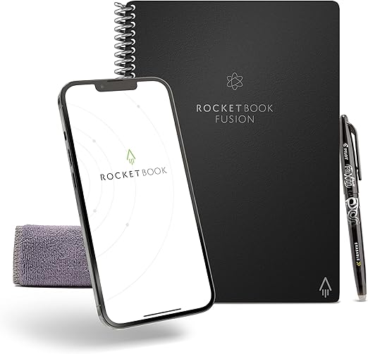 Amazon.com: Rocketbook Fusion Smart Reusable Notebook - Calendar, To-Do ...