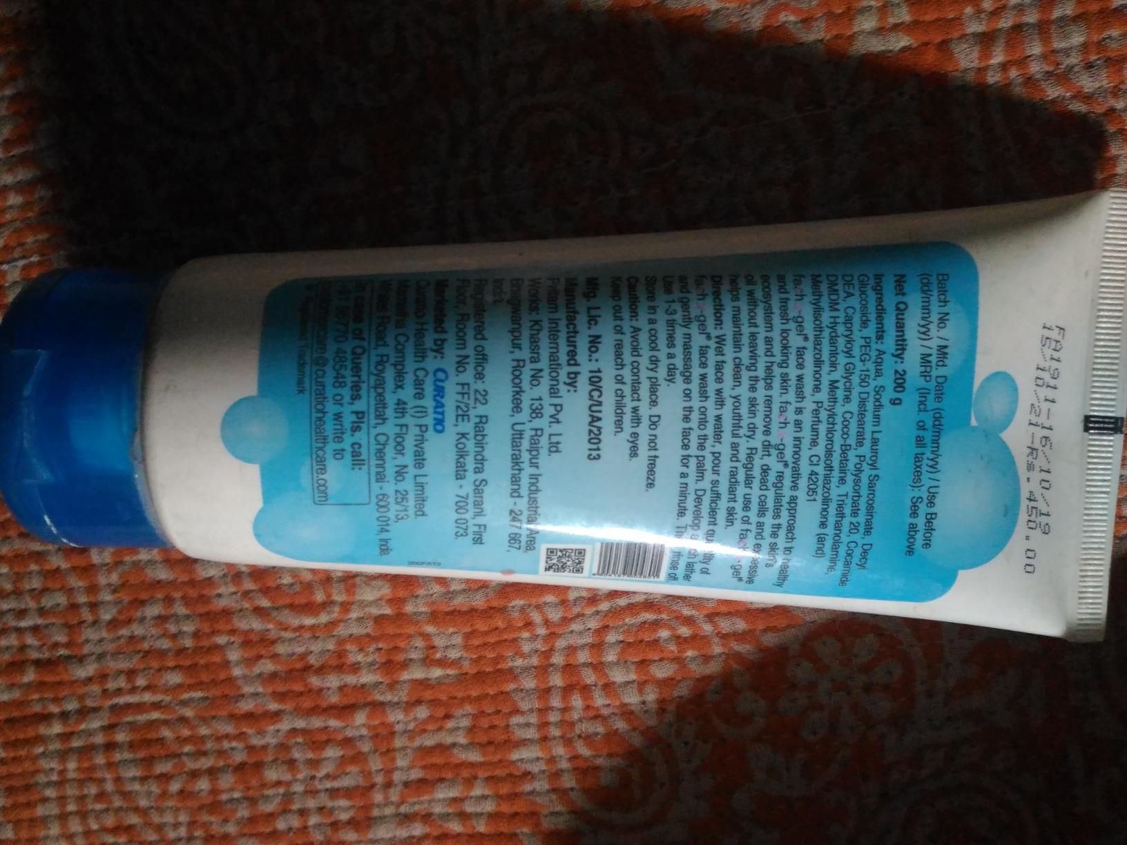 CURATIO Fash X Gel Purifying Face Wash/Prevents Pimples/Deep Clean For ...